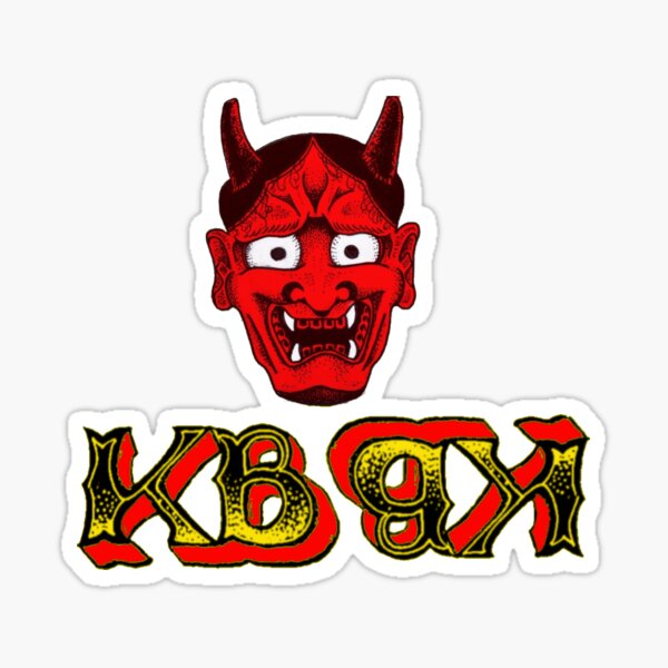 "Kbbk kabuki logo" Sticker for Sale by KB-BK | Redbubble