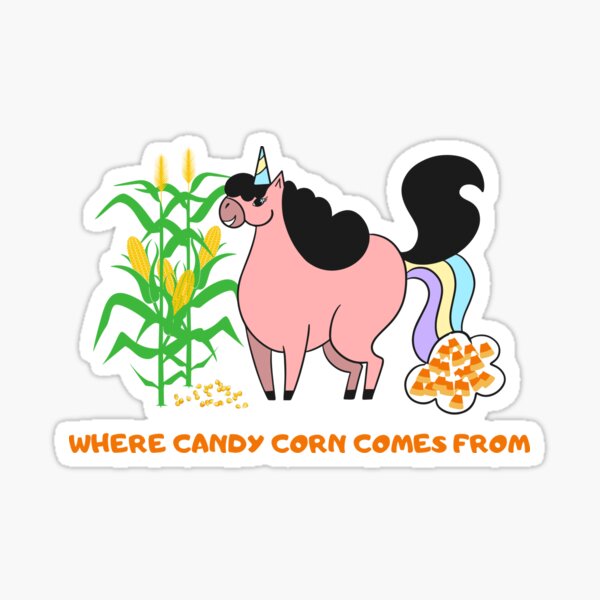 "Where candy corn comes from - Candy corn meme Sticker" Sticker for ...