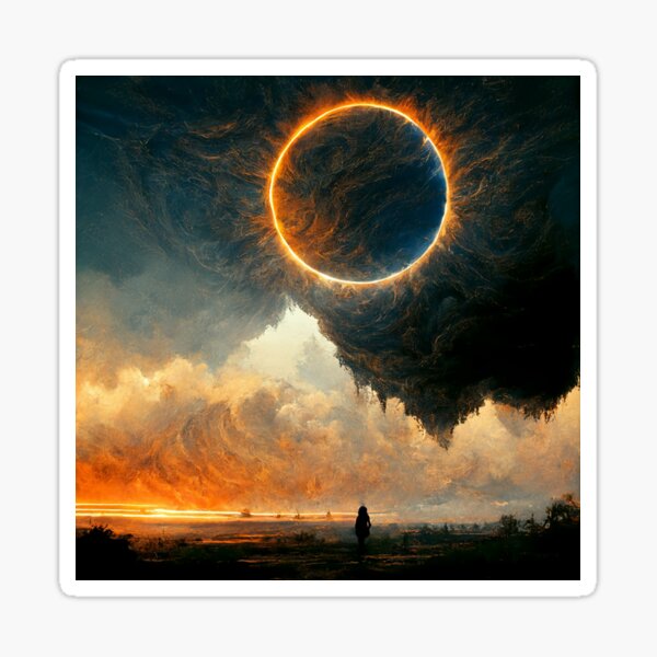 "Epic solar eclipse" Sticker for Sale by SJG-digital | Redbubble