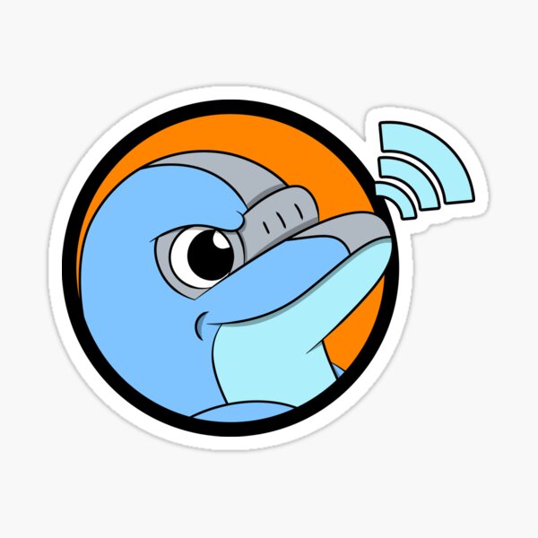 "Pinball Zero | Cute Dolphin Hacker Tool Illustration" Sticker for Sale ...