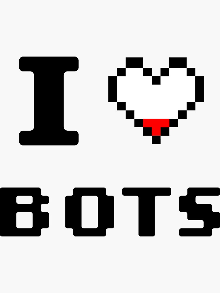 "I don't like bots, gaming pixel art collection" Sticker for Sale by LoadingGames | Redbubble