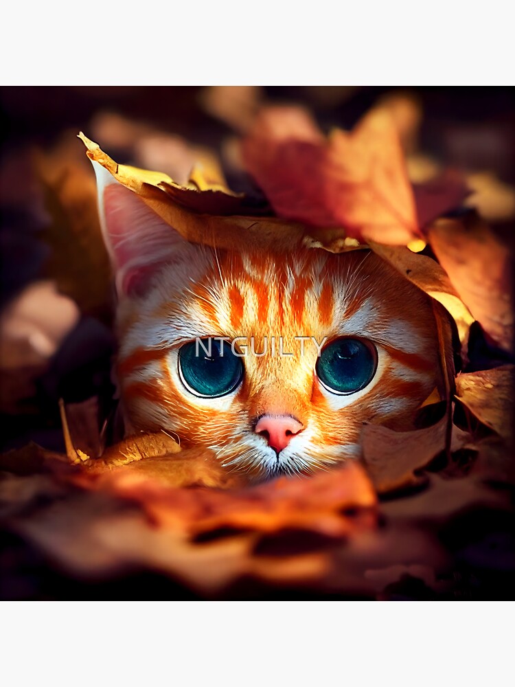 "Cute Ginger Cat" Sticker for Sale by NTGUILTY | Redbubble