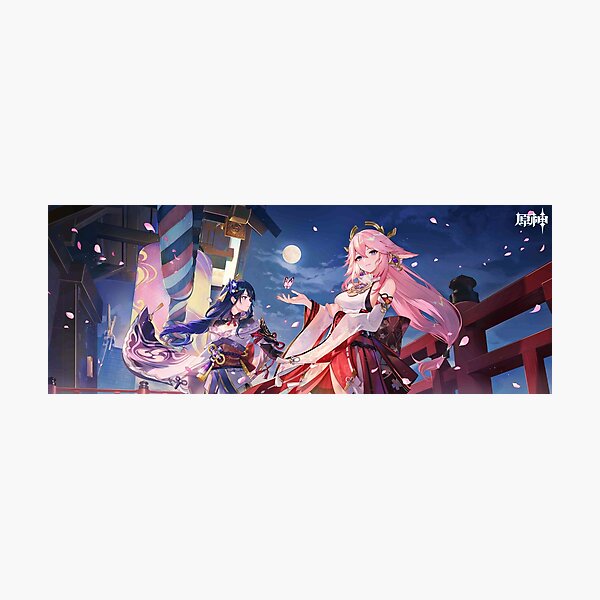 Lámina fotográfica «Impacto oficial de Yae Miko y Raiden Shogun Genshin» de genshinwaifus ...