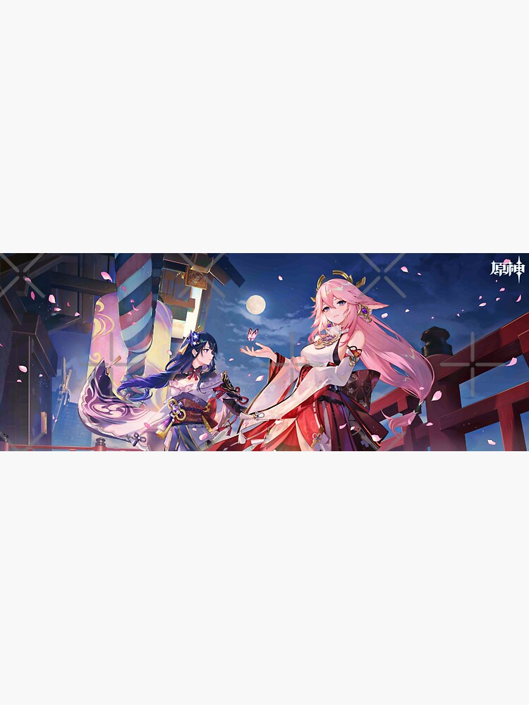 "Official Yae Miko & Raiden Shogun Genshin Impact" Sticker for Sale by ...