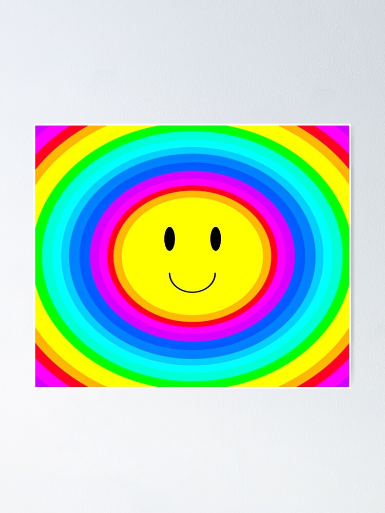 "Trendy Colorful Smiley Face - Rainbow" Poster for Sale by Sus-designs ...