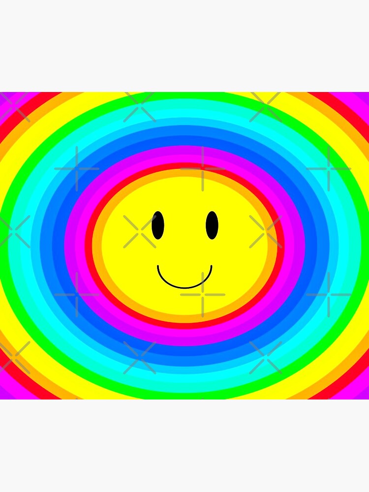"Trendy Colorful Smiley Face - Rainbow" Sticker for Sale by Sus-designs ...