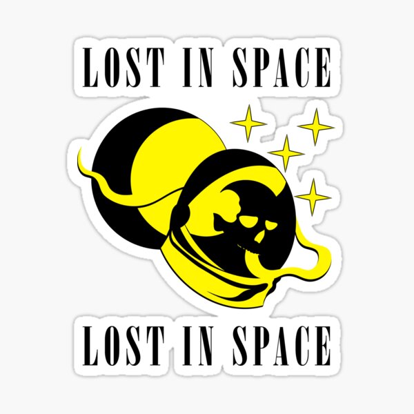 Pegatina «Perdido en el espacio | Calavera de astronauta de terror ...