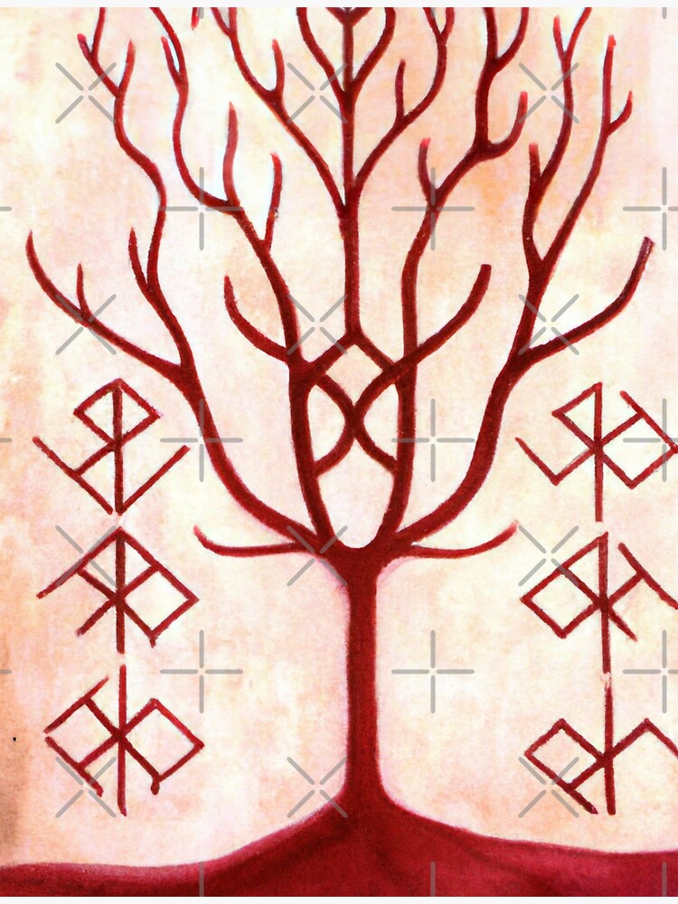 "Scary Rune Tree" Sticker for Sale by dalle-art | Redbubble