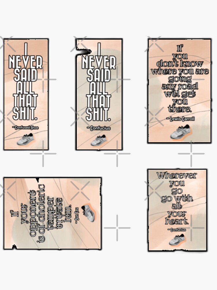 "Sticker Pack Of Inspirational Quotes with Funny Quote" Sticker for ...