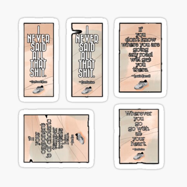 "Sticker Pack Of Inspirational Quotes with Funny Quote" Sticker for ...
