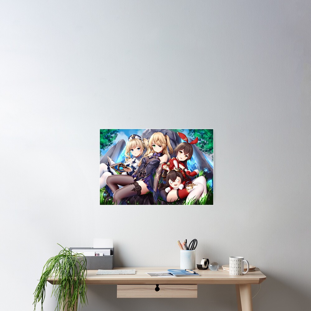 "BFF Amber, Barbara & Fischl Genshin Impact" Poster for Sale by ...