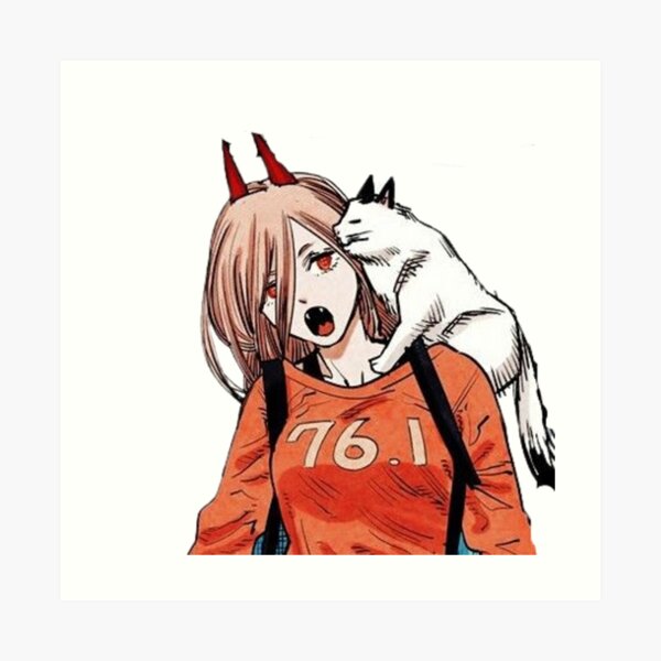 "Power with cat chainsaw man" Art Print for Sale by Aestheticanime2 ...