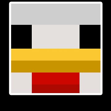 "Minecraft Chicken Head " Sticker for Sale by Akshajwhetstone | Redbubble