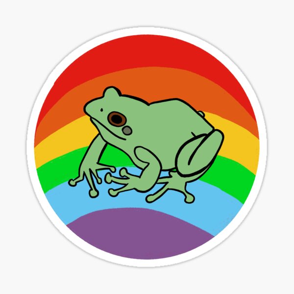 "Rainbow Frog" Sticker for Sale by briannaderro | Redbubble