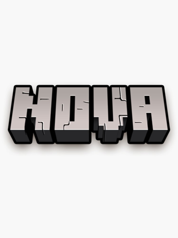 "Nova - Minecraft Nametag - Nova Minecraft Name Label" Sticker for Sale ...