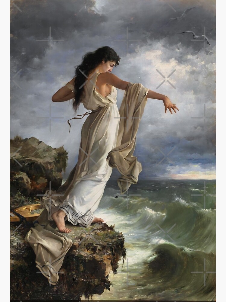 "Sappho Greek poet | Death of Sappho by Miguel Carbonell Selva" Poster ...