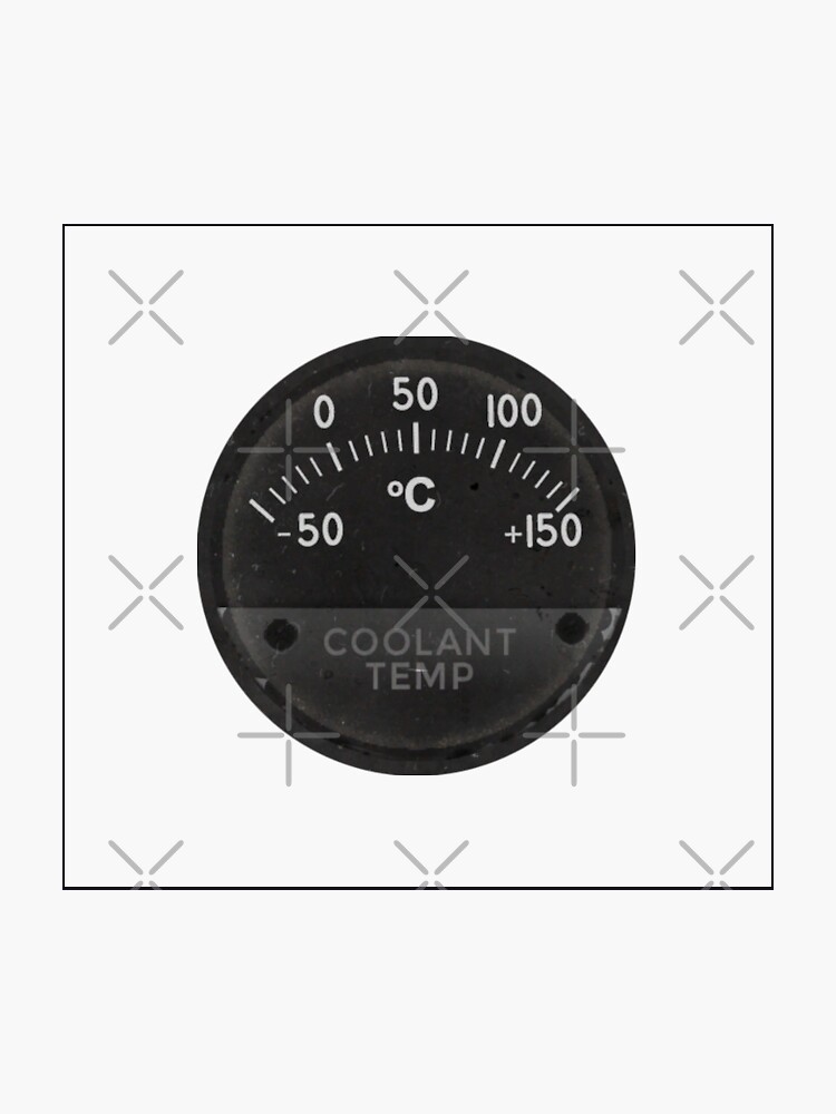 "Coolant temperature Gauge - (SMALL size sticker for lifesize)" Sticker ...