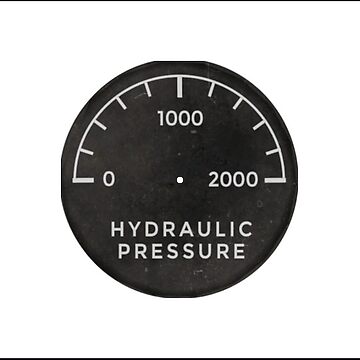 "Hydraulic Pressure Gauge - (SMALL size sticker for lifesize)" Sticker ...