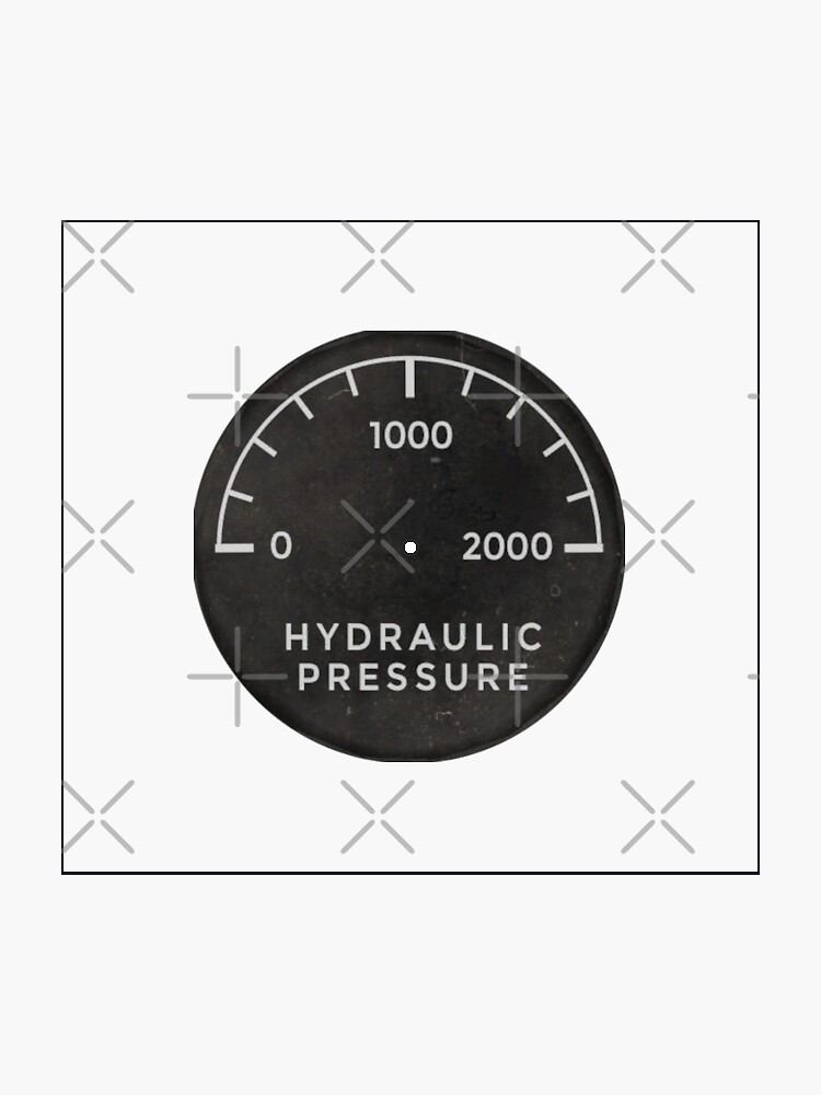 "Hydraulic Pressure Gauge - (SMALL size sticker for lifesize)" Sticker ...