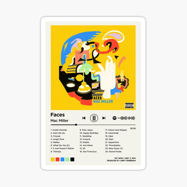"Minimalist Album Abstract Legend Rapper Poster" Sticker for Sale by ...