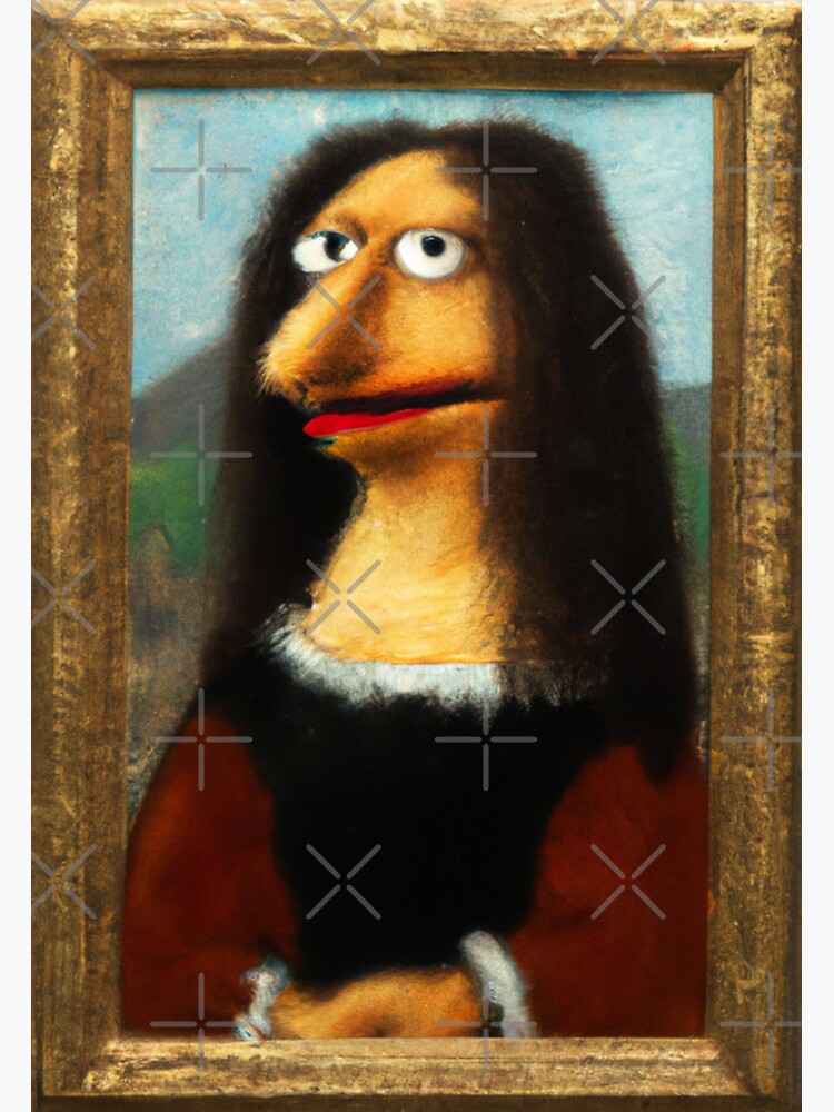 "Puppet Mona Lisa" Sticker for Sale by DastardLee | Redbubble