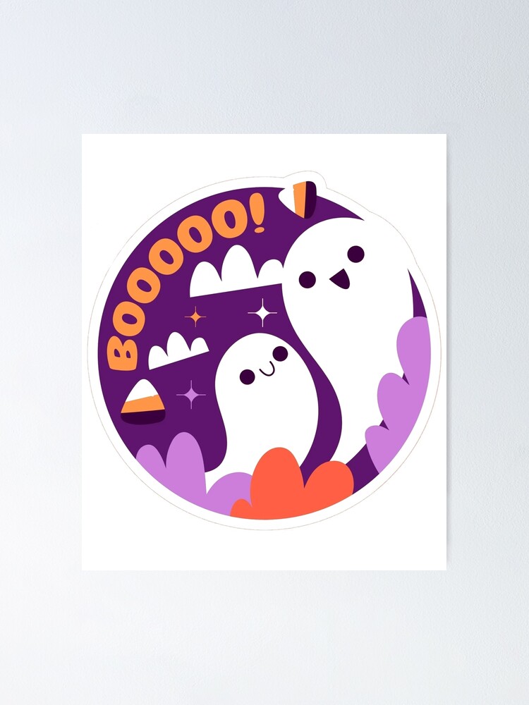 "cute ghost Boooo pack" Poster for Sale by lionjak | Redbubble