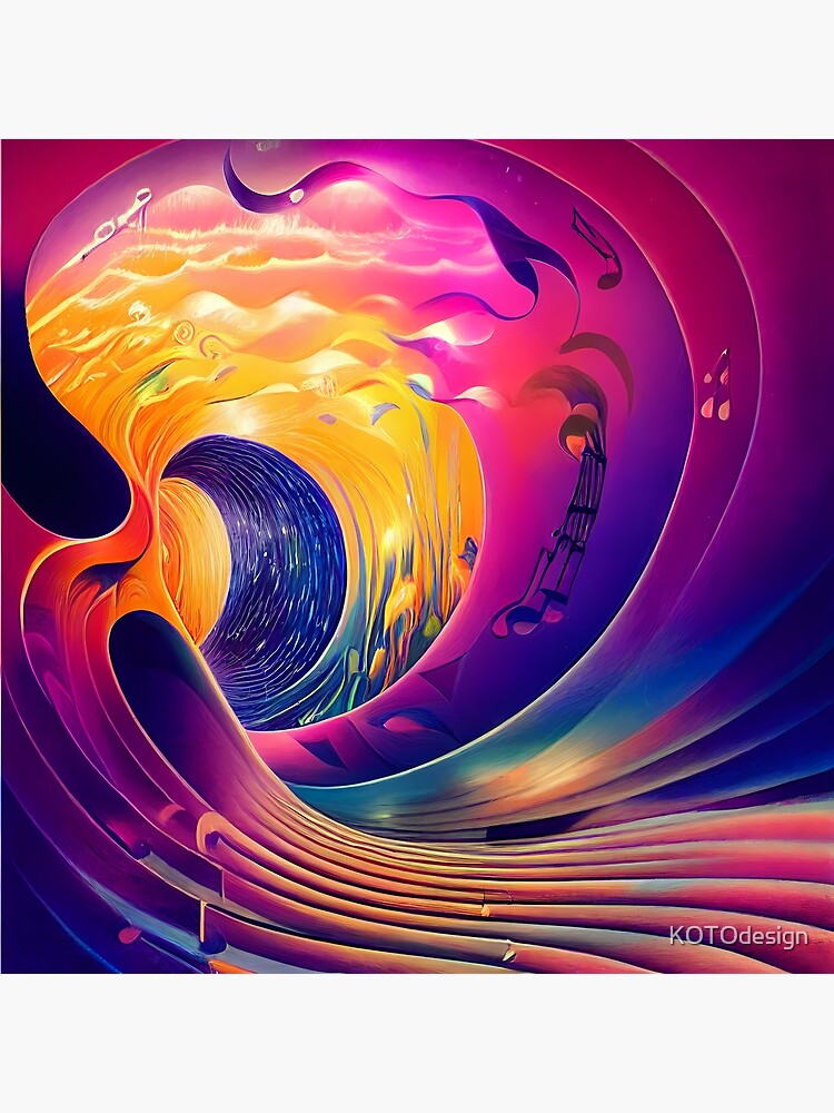"Surrealistic Sound Waves" Poster for Sale by KOTOdesign | Redbubble