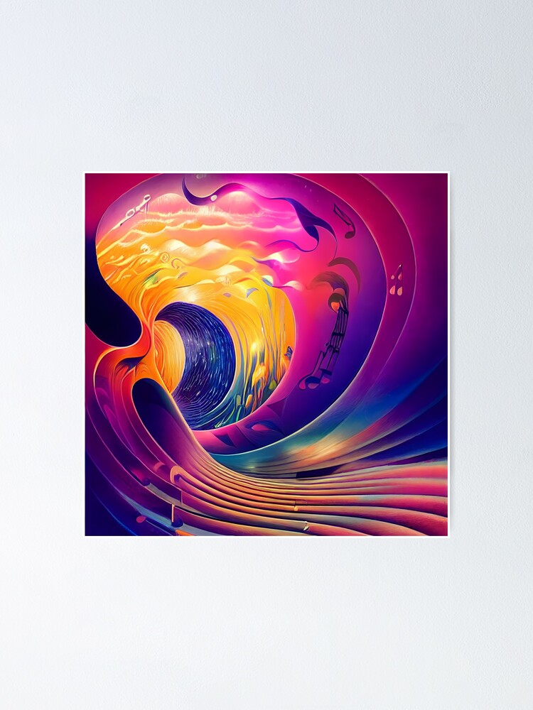 "Surrealistic Sound Waves" Poster for Sale by KOTOdesign | Redbubble