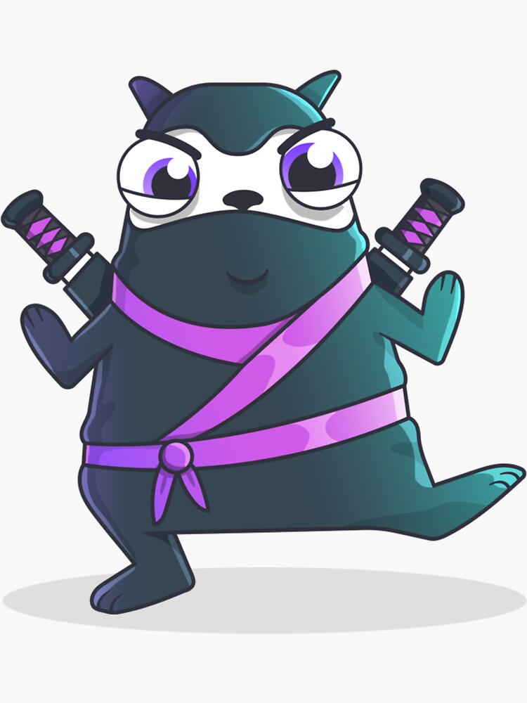 "Funny Ninja Cat " Sticker for Sale by UArtWorld | Redbubble