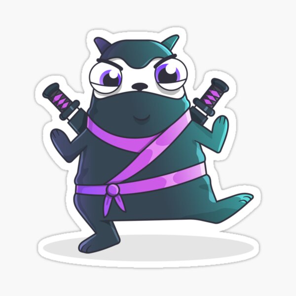 "Funny Ninja Cat " Sticker for Sale by UArtWorld | Redbubble