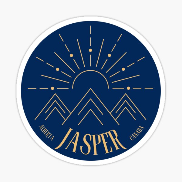 "Jasper Alberta Canada" Sticker for Sale by BohoHiker | Redbubble