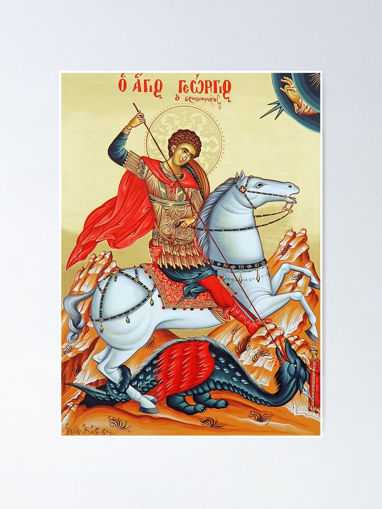 "Saint George Painting" Poster for Sale by muniralawi | Redbubble