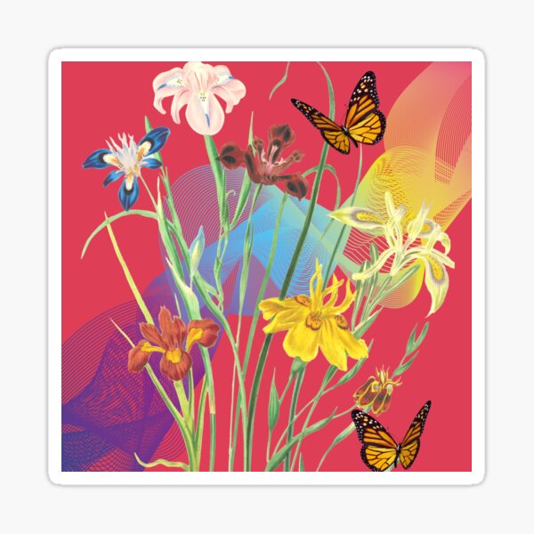 "Pink Wallpaper Art" Sticker for Sale by gwaps | Redbubble