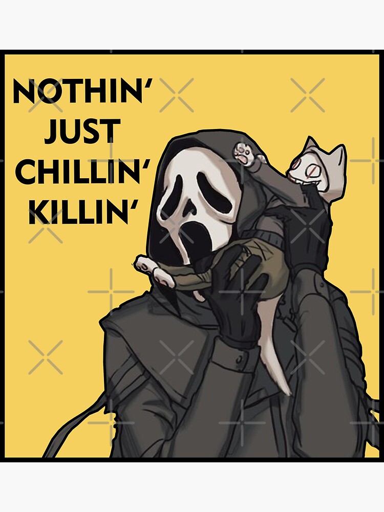 "Just Chillin' Killin'" Sticker for Sale by brasevko | Redbubble