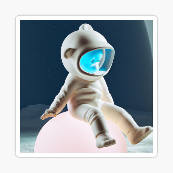 "AOL Astro Monkey 16" Sticker for Sale by Artoflenses7 | Redbubble