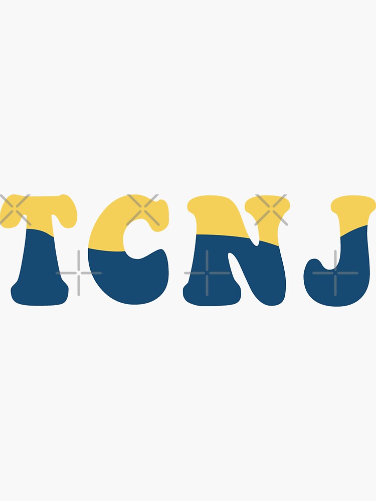 "TCNJ Blue and Gold Logo WAVY" Sticker for Sale by sarascoprox | Redbubble