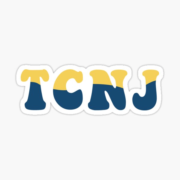 "TCNJ Blue and Gold Logo WAVY" Sticker for Sale by sarascoprox | Redbubble