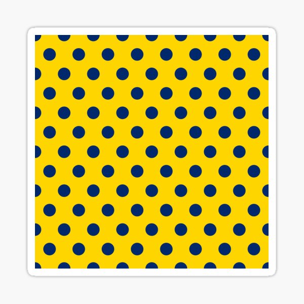 "Navy Blue and Yellow Polka Dots" Sticker for Sale by patterniastudio ...