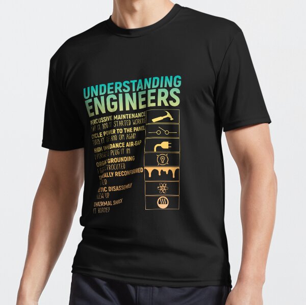 "Understanding Engineers Vintage Design" Active T-Shirt for Sale by ...