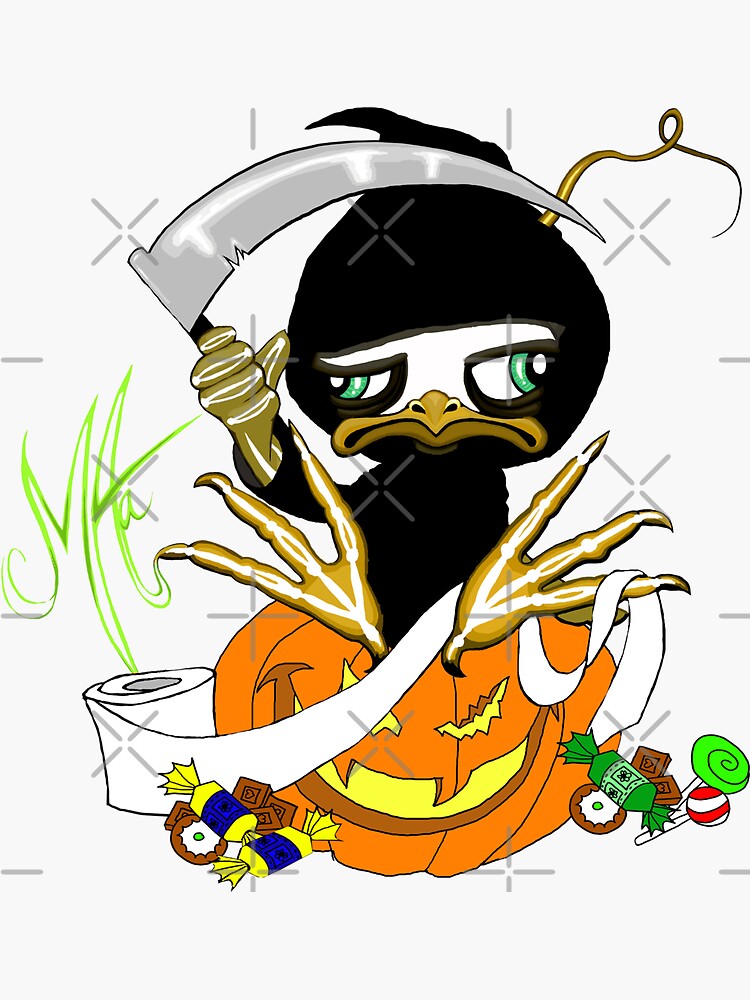 "Grumpy Chicken Trick or Treat" Sticker for Sale by GrumpyChickenMA ...