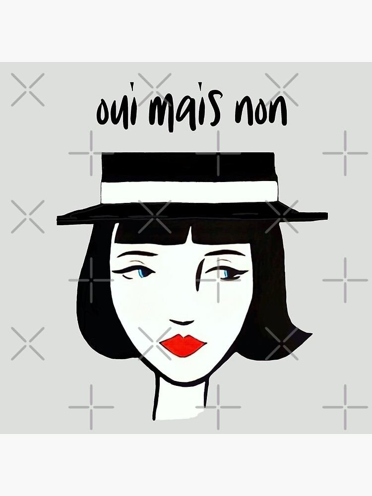 Oui Mais Non Quote Anime Style Girl Cartoon Poster For Sale By oui-mais-non-quote-anime-style-girl-cartoon-poster-for-sale-by
