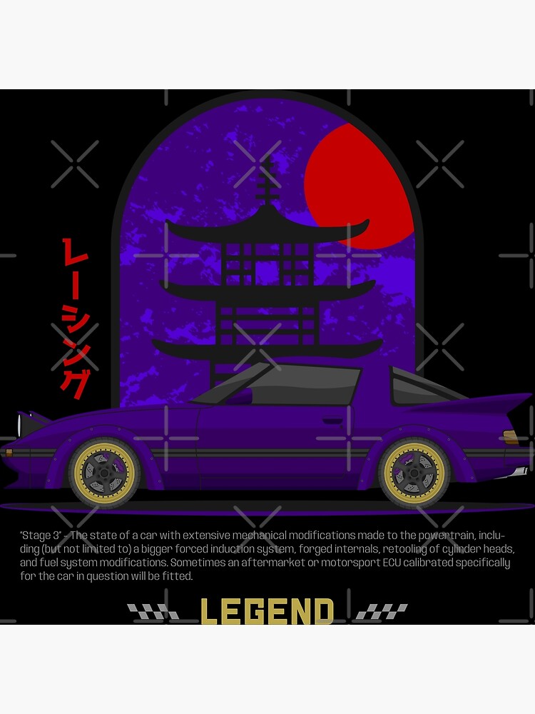 "Midnight Racer Purple RX 7 FB JDM" Poster for Sale by goldentuners ...