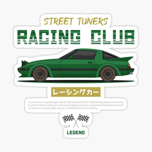 "Midnight Racer Green RX 7 FB JDM" Sticker for Sale by goldentuners ...