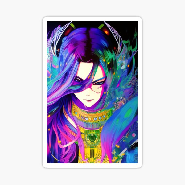 "Cyberpunk Anime Girl - Blue Dream" Sticker for Sale by S7ptimus ...