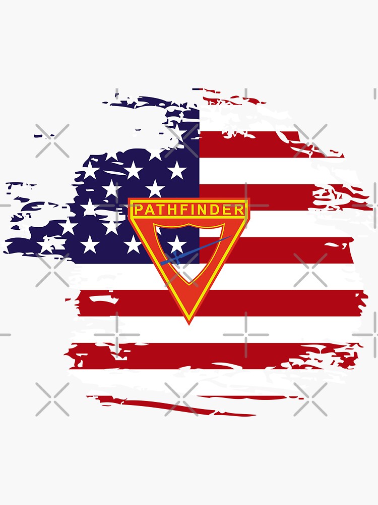 "USA flag Pathfinder" Sticker for Sale by UPathfinder | Redbubble