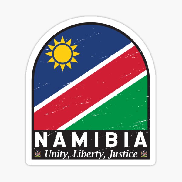 "Namibia Flag Emblem Distressed Vintage" Sticker for Sale by ...