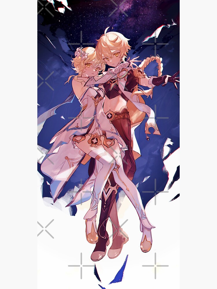 Pegatina «Impacto de Genshin del viajero Aragami» de genshinwaifus | Redbubble