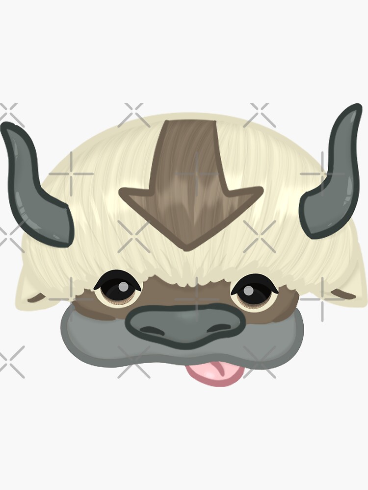"Appa Inspired- Chibi Head" Sticker for Sale by MourningstarS | Redbubble