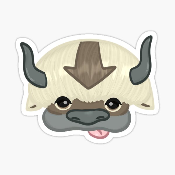 "Appa Inspired- Chibi Head" Sticker for Sale by MourningstarS | Redbubble