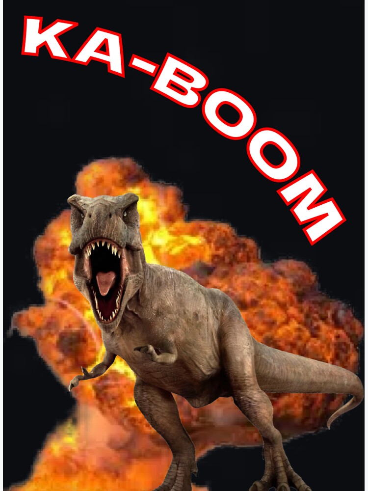 "KA-BOOM explosion dino print" Sticker for Sale by szydesings | Redbubble